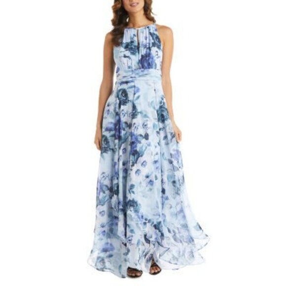 R&M Richards | Dresses | R M Richards Floral Sleeveless Evening Gown ...